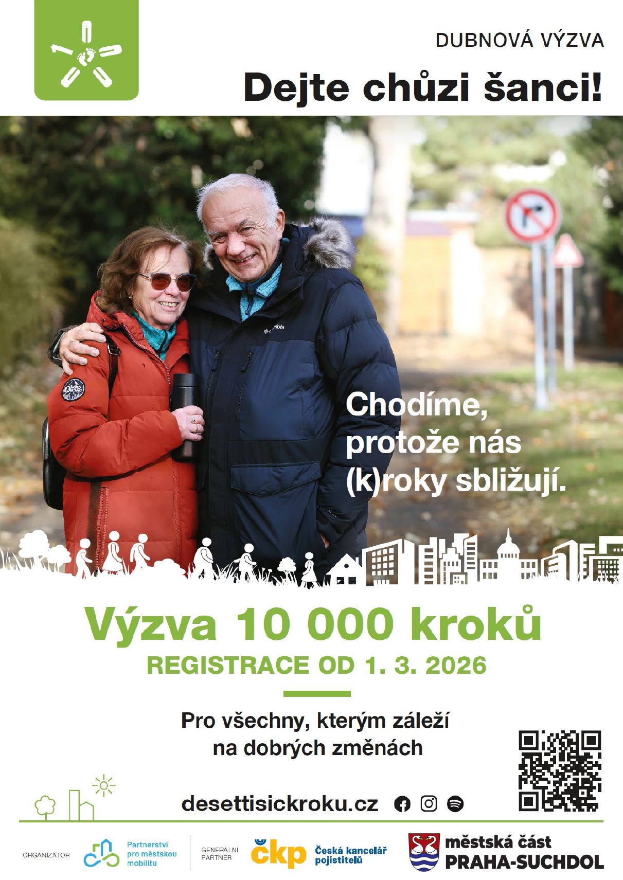 VÝZVA 10 000 KROKŮ - DUBEN - Městská část Praha-Suchdol